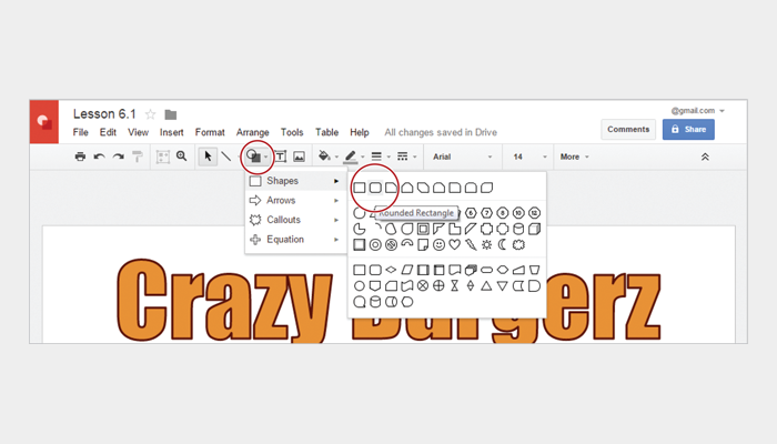 iAcademy.com | Learn-by-Doing: Google Docs | Burger Menu